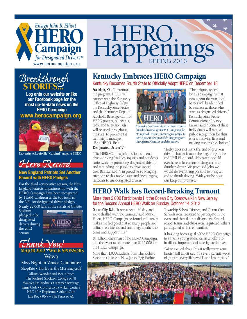 HERO Happenings Spring Newsletter - HERO Campaign