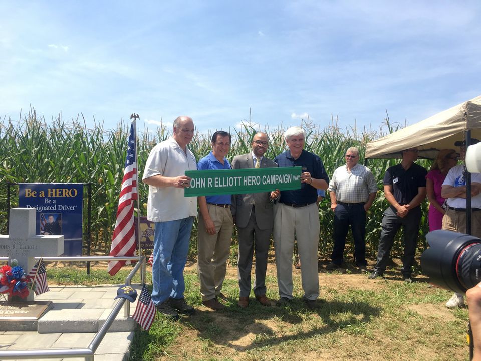 HERO Campaign Memorial - Part of Route 40 renamed after John R. Elliott