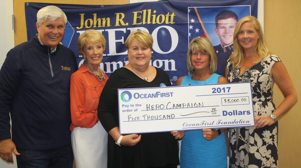 OceanFirst Foundation Presents Big Check - HERO Campaign